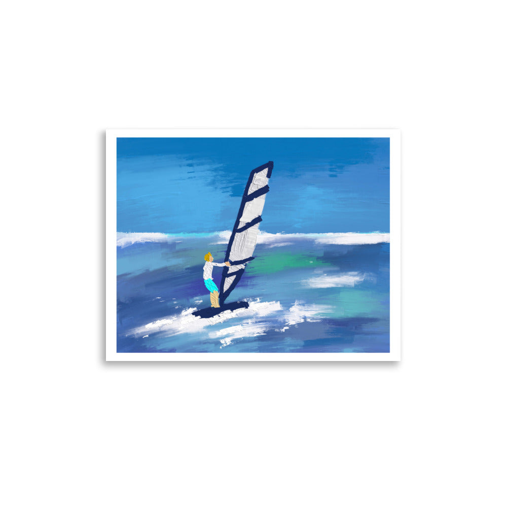 11" X 14" WINDSURFING OIL PAINTING – Archi Select